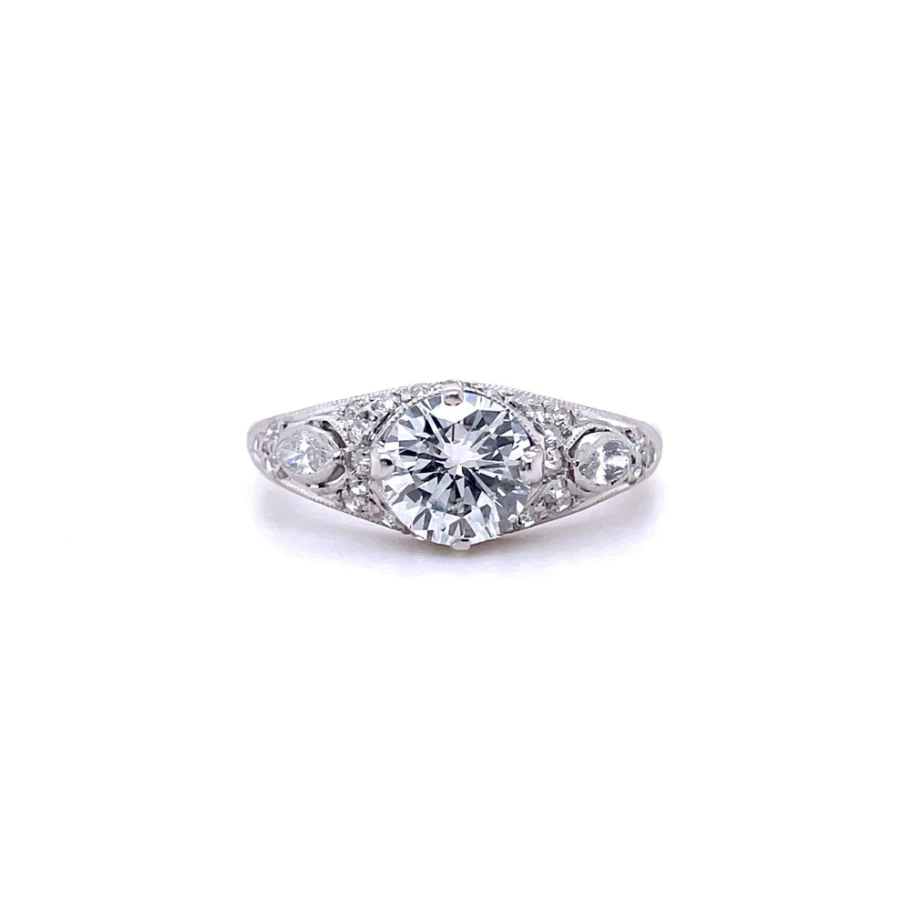 1.17ct GIA Certified Round Brilliant Cut Diamond Dress Ring in Fancy D ...