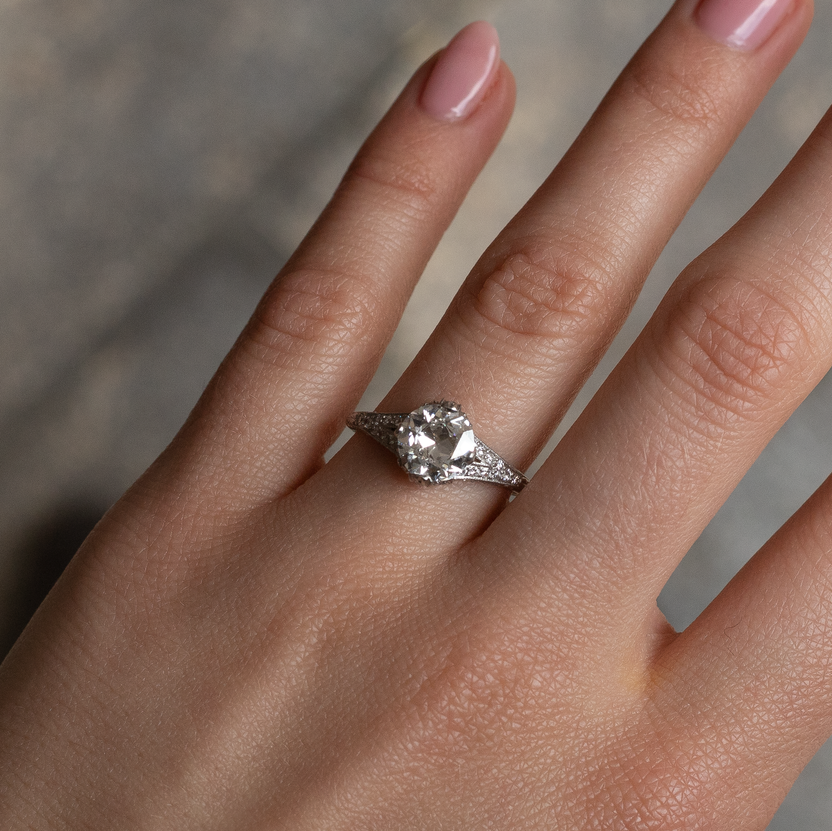 1.36ct GIA Certified Old Cut Diamond Solitaire Ring – Michael Rose